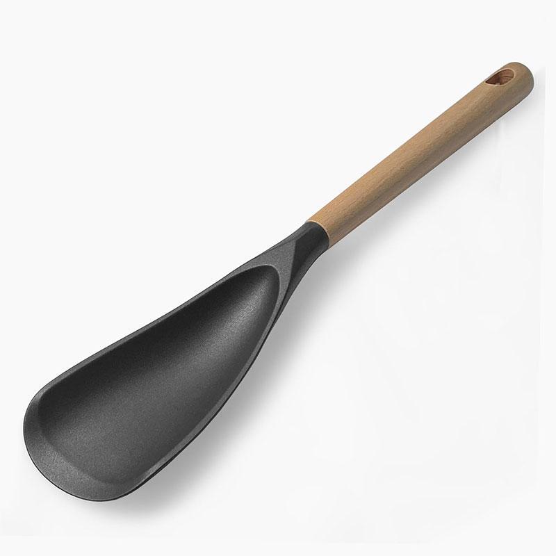 Kitchenware Silicone Cooking Spoon with Wooden Handle, 1/2 Counts ...