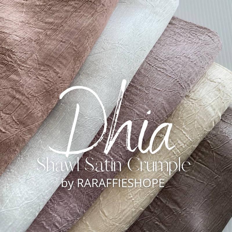 DHIA SHAWL SATIN CRUMPLE SATIN SHAWL Flowy SHAWL SATIN SEMI IRONLESS ...