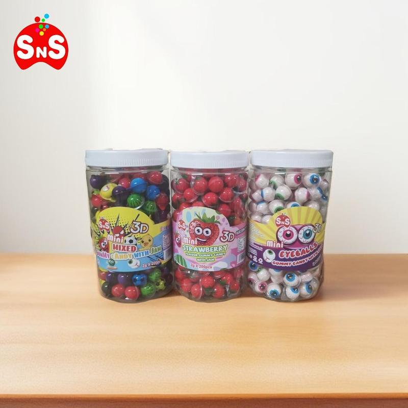 SnS 3D Mini Gummy Candy with Jam(2gx200Pcs) Snack Sweet Soft - TikTok ...