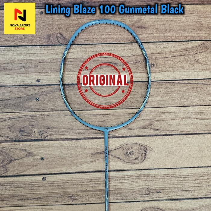 Jual Raket Badminton Lining Blaze 100 - Black Silver Navy, Pkt 2 lgkp ...