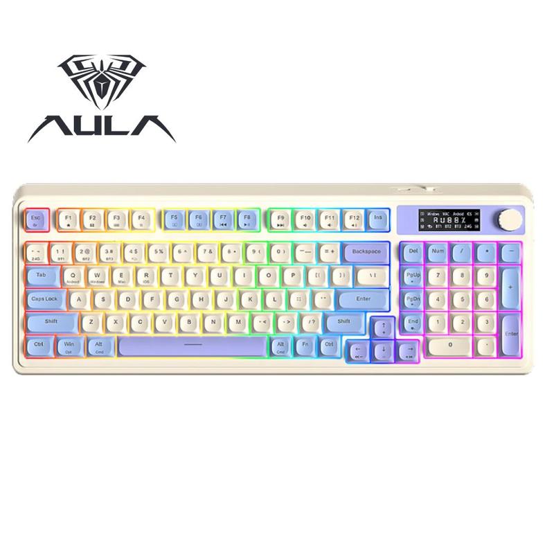 AULA S99 Pro Wireless Keyboard, Tri-mode Bluetooth-compatible/2.4G/USB ...