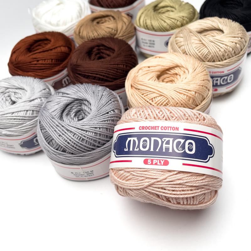 5ply Monaco Mercerized Crochet Cotton Thread Yarn 105m (40g) - TikTok ...