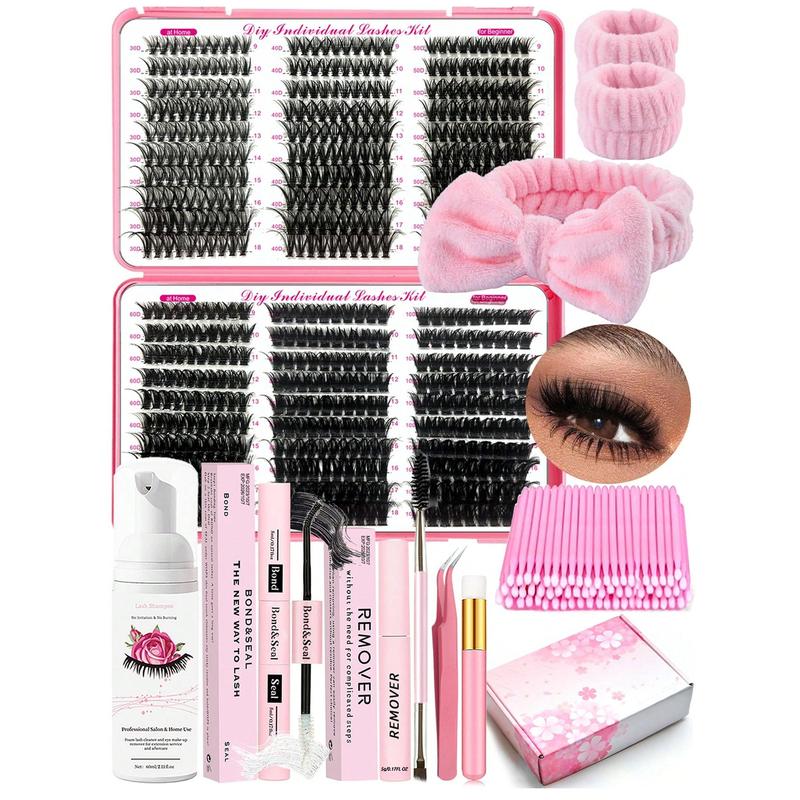 Fluffy False Eyelashes Kit for Christmas Gift, 1 Set Individual ...