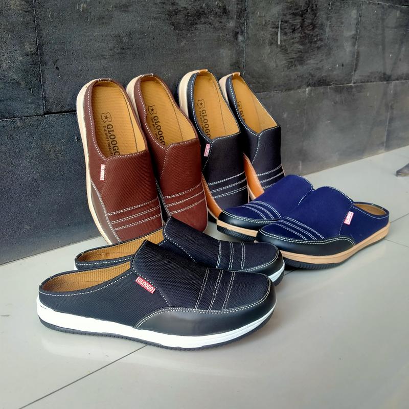 Sepatu selop/slip on pria kasual kanvas - Shop | Tokopedia