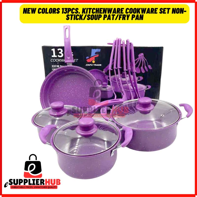 13Pcs Kitchenware Cookware Set Non-Stick Wok Soup Pot Fry Pa - TikTok ...