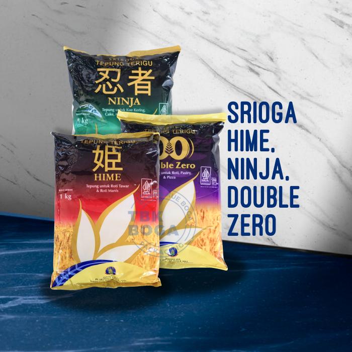 Jual Sriboga Tepung Terigu 1 Kg ( Hime, Double Zero, Ninja ) Protein ...