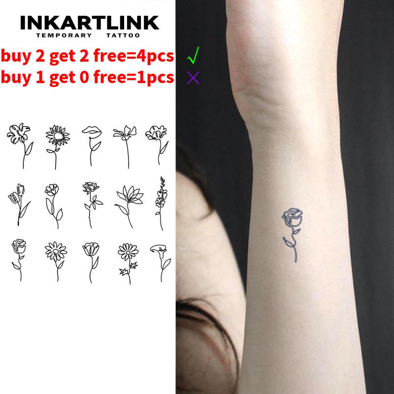 14*14cm 1 simple line magic tattoo lasting 1-2 weeks - TikTok Shop ...