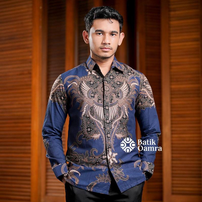 Kemeja Batik Oamra Sulta Lengan Panjang Pendek Slimfit Lapis Furing ...
