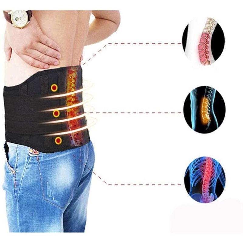 Adjustable Waist Tourmaline Lumbar Warmer Belt Self heating Magnetic ...