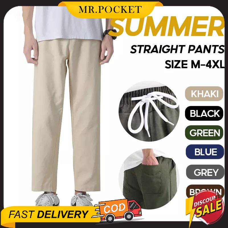 MR POCKET_Casual Pant Cotton Slim Fit Pants Men Long Straigh - TikTok ...