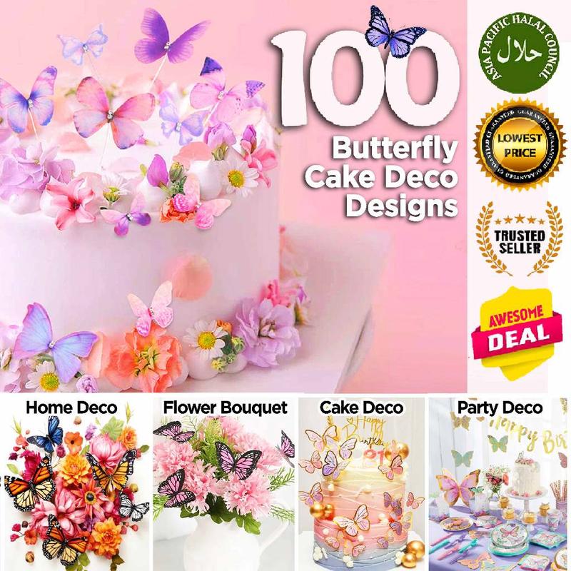Butterfly Cake Topper Decoration Butterfly Ram - TikTok Shop Malaysia