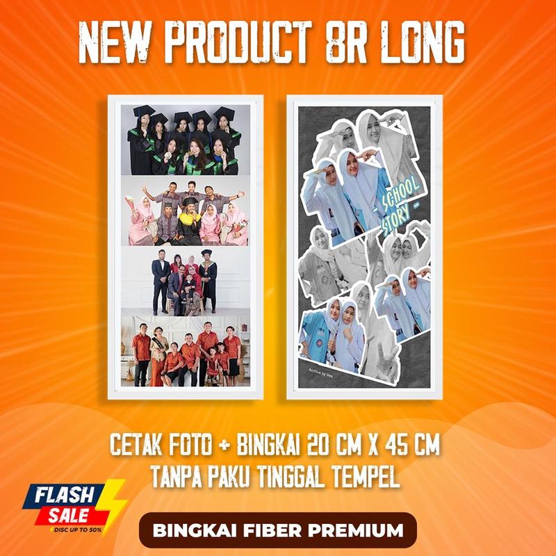 PAKET 2 PCS CETAK FOTO + FRAME FIBER PREMIUM UKURAN 8R LONG (25 - Shop ...