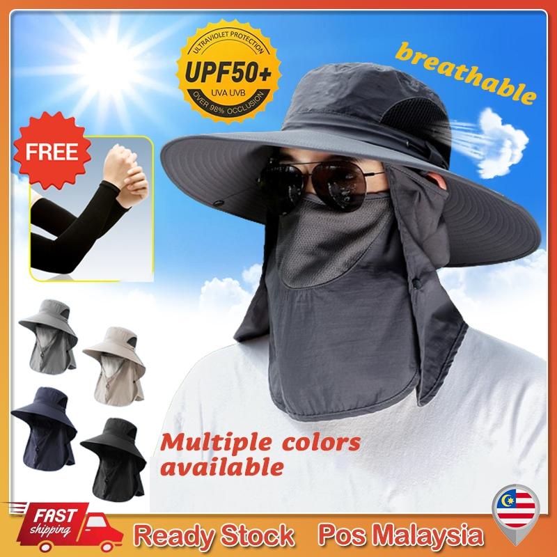 Fishing Hat Neck Flap Waterproof Full Face Cover Topi Penutu - TikTok ...