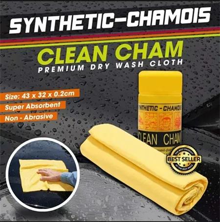 Original Cham Clean Towel Synthetic Chamois ( Yellow plastic - TikTok ...
