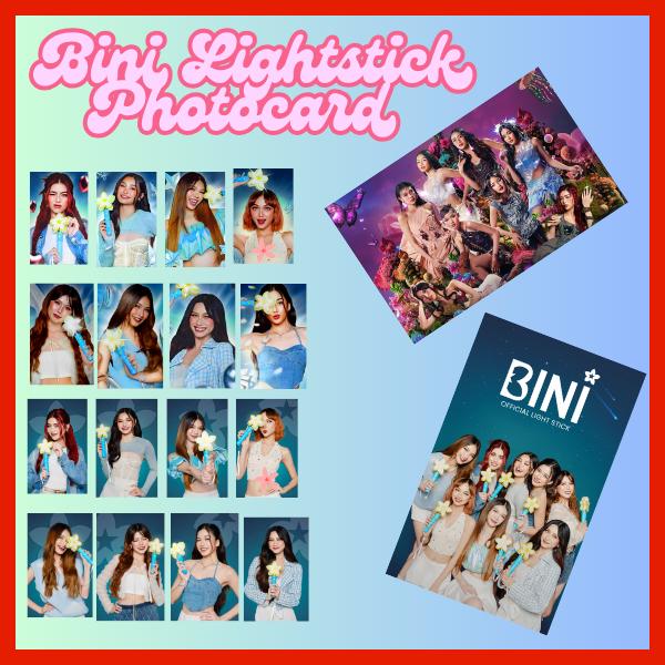 BINI LIGHTSTICK SET UNOFFICIAL PHOTOCARD + FREE 2PCS. OT8 B - TikTok ...