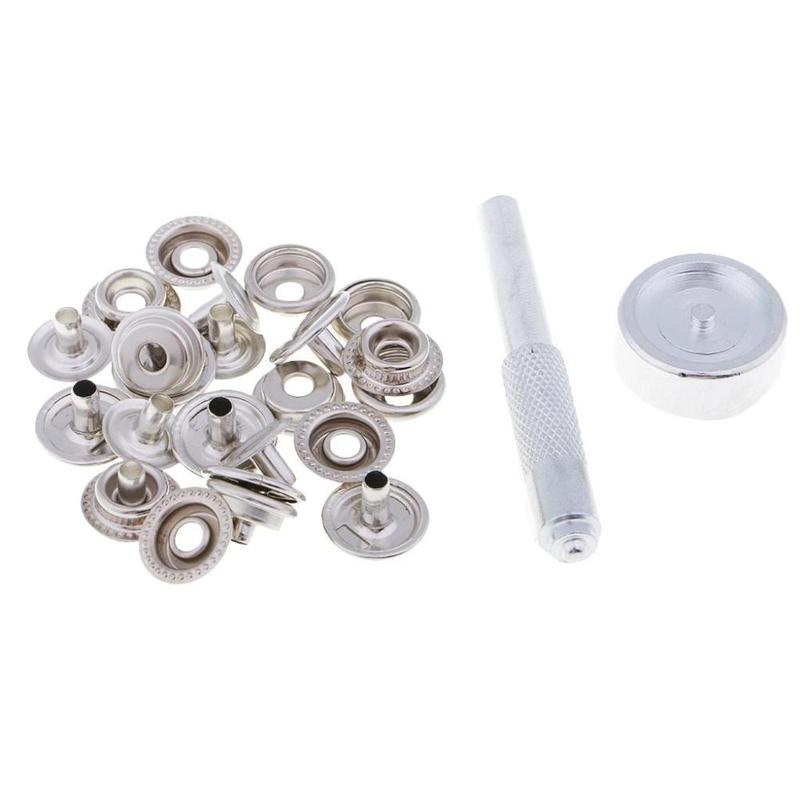 6Pcs Heavy Duty Fastener 15mm Press Buttons Leather Punch - TikTok Shop ...