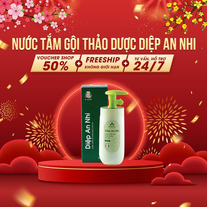 Nước tắm thảo dược Diệp An Nhi ngăn ngừa rôm sẩy, mẫn ngứa, làm ...