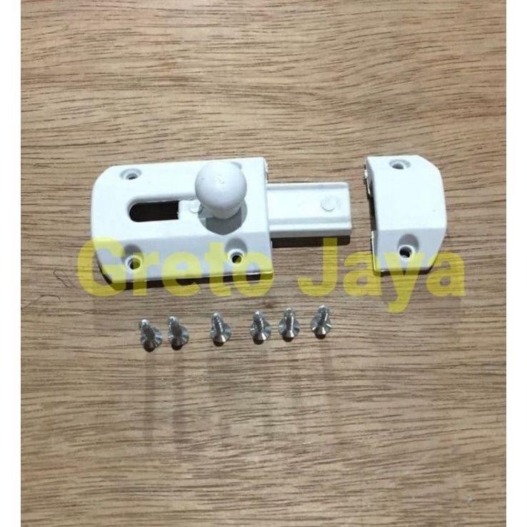 Grendel PVC Selot Slot Pintu Kamar Mandi Plastik WC Toilet Plastic ...