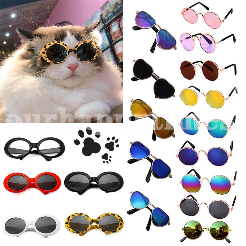 Handsome Pet Cat Glasses Eye-Wear Retro Round Sunglasses For - TikTok ...