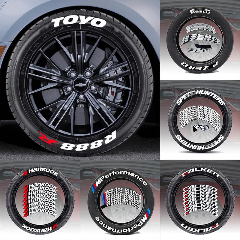 Car Rubber Tire Stickers Bridgestone Auto 3D Letter Tuning Styling ...