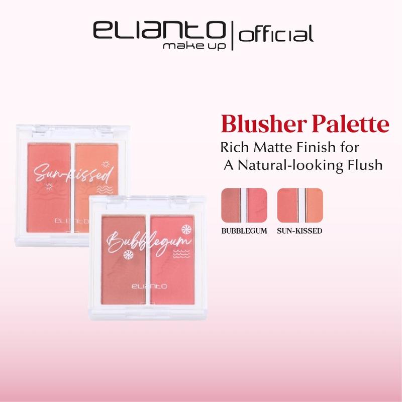 Elianto Blusher Palette (2 dalam 1 warna, Blusher, Matte, berus ...