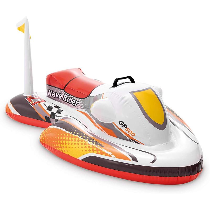 Wave Rider inflatable pool float: pool toy for kids-heavy-duty handle ...