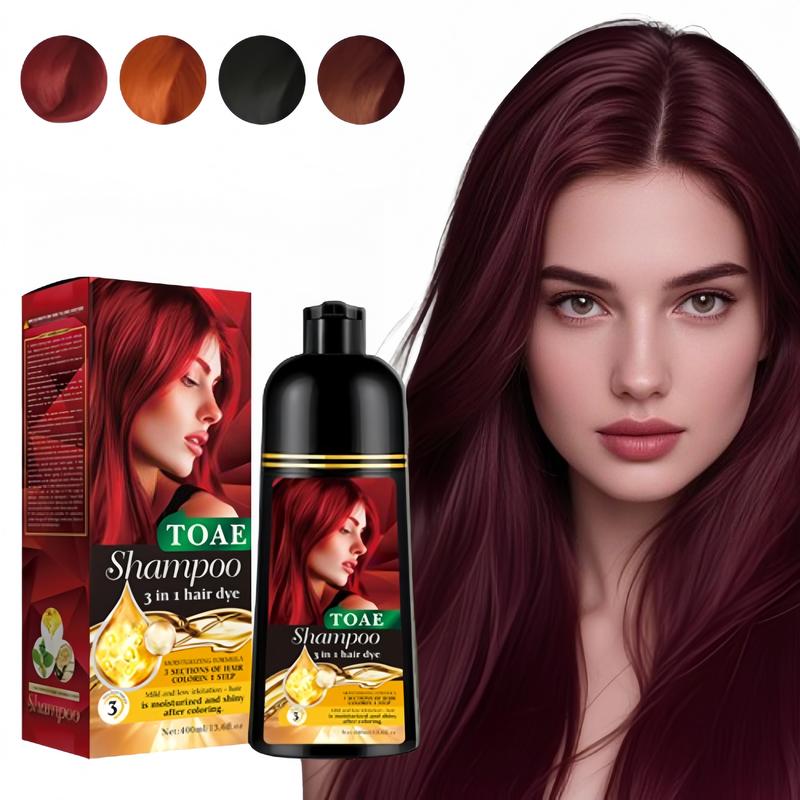 TOAE Hair Dye Shampoo 3 In 1 AngeRose Hair Color Shampoo, Hair Dye ...