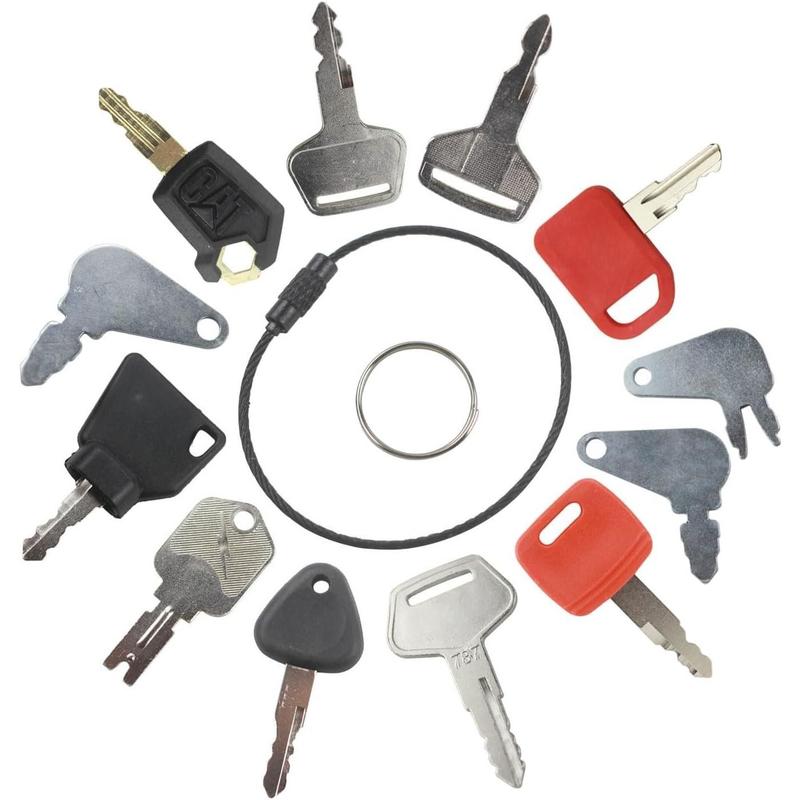 12 Heavy Equipment Key Set Replacement for forklifts and excavators ...