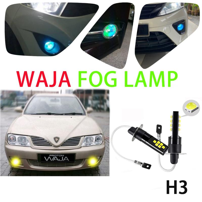 Mentol LED Lampu Kabus, Proton Waja, Biru Ais, Putih dan Kuning, Lampu ...