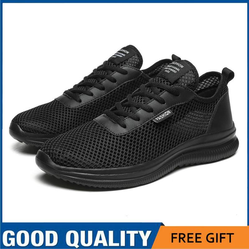 Sport shoes men breathable mesh black shoes men's sports shoes - TikTok Shop Singapore