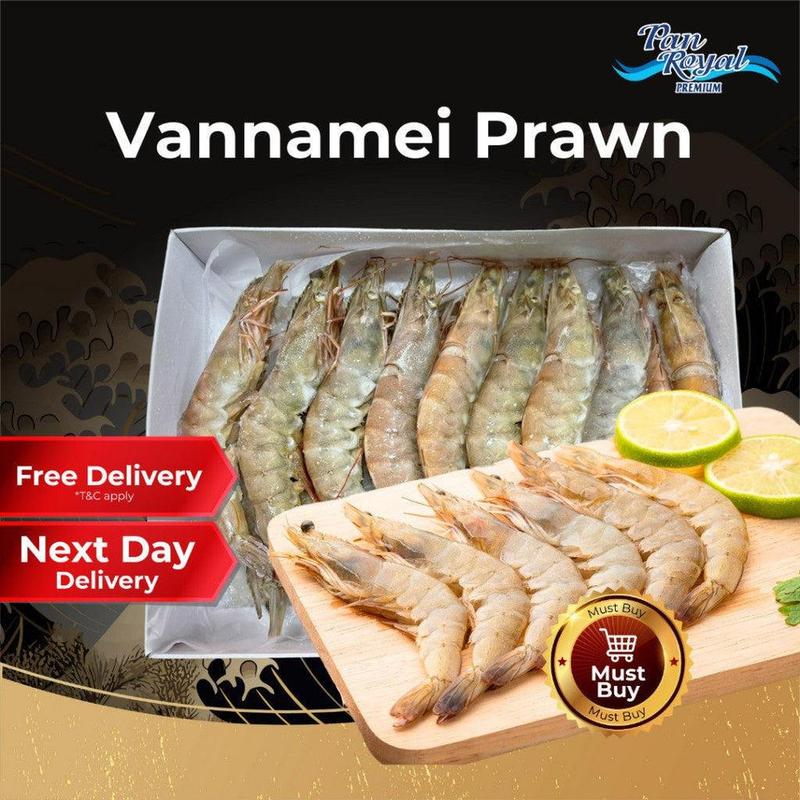 [PAN ROYAL] Frozen Vannamei Prawn 16/20 (1kg +/-) - TikTok Shop Singapore