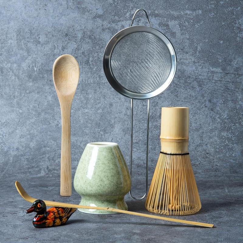 Matcha Whisk Set, Matcha Making Kit Whisk (Chasen Holder), Ceramic ...
