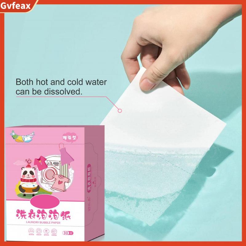 Gvfeax- Laundry Paper Dye-free Compact Laundry Sheet Remove Odor ...