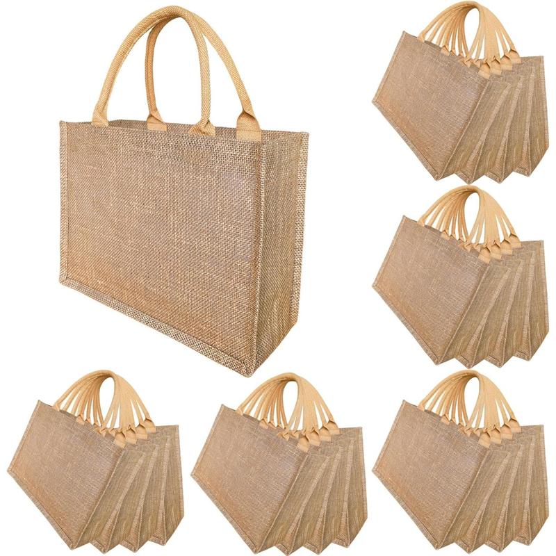 1 count 20 count burlap tote bags jute bridesmaid burlap beach bags ...