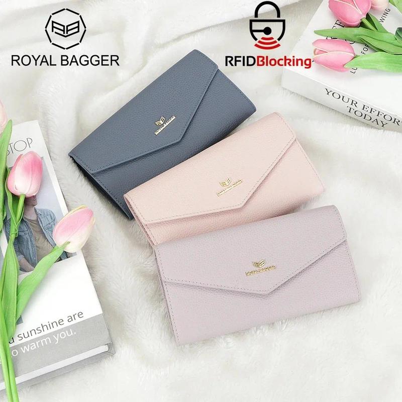 Royal Bagger Envelop Long Wallet - RFID Blocking Simple Soli - TikTok Shop