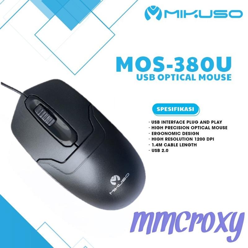 Mikuso MOS-380U Mouse USB Optical Mouse 1200DPI - Shop | Tokopedia
