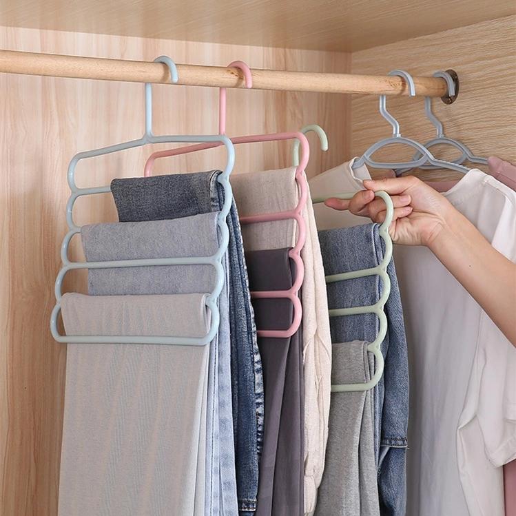 [N77] ไม้แขวนกางเกง แขวนได้5ตัว ราคาถูกว่า แขวนได้เยอะ ประหยัดพื้นที่ ...