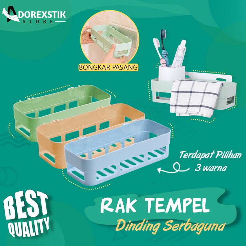 RAK TOILET PLASTIK DINDING TEMPEL || RAK DAPUR PENYIMPANAN BOTOL - Shop ...