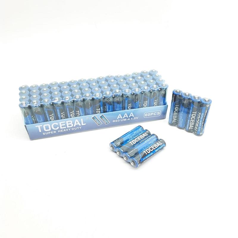 TOCEBA AA/AAA Battery Super Heavy Duty R6 AA Batteries 60pcs/BOX ...