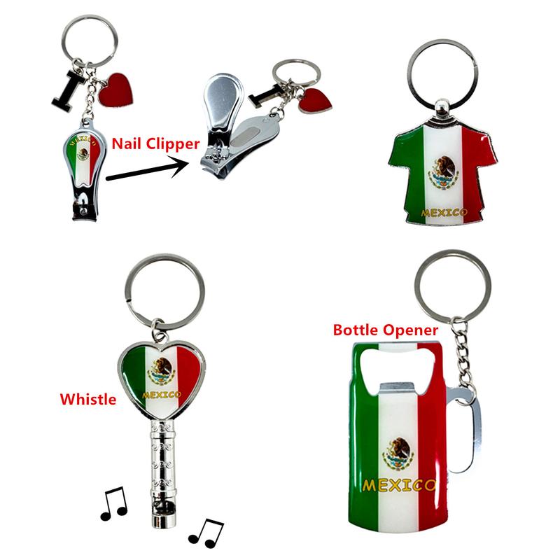 8 Pack of Mexico Keychain Souvenir, Charms, 3 Bottle Opener, Nail ...