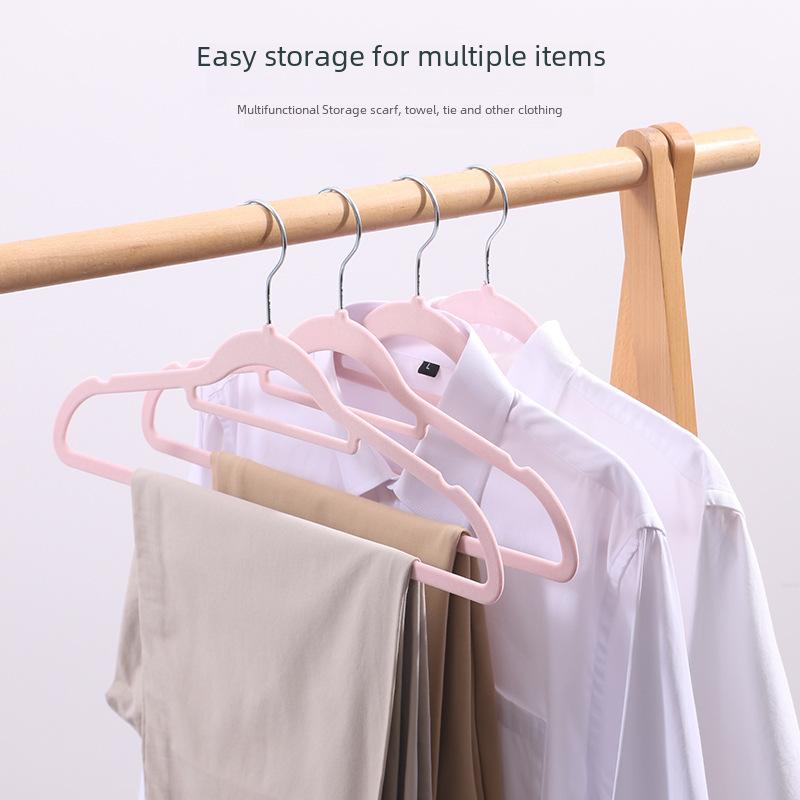Flocking Hanger Non-Slip Plastic Invisible Hanger Transparen - TikTok ...