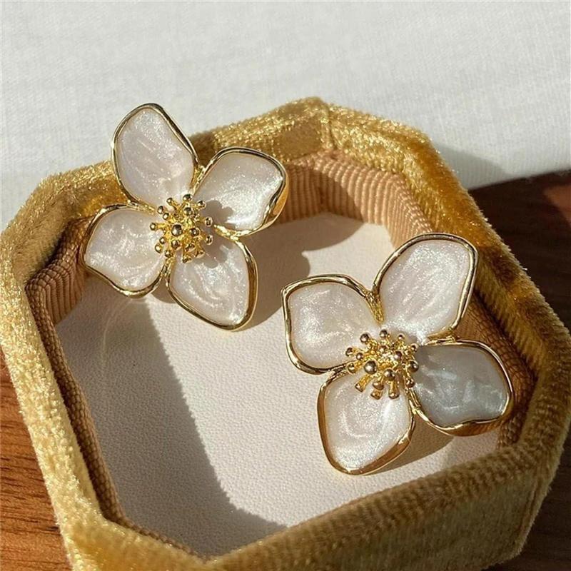 Anting-anting Stud Bunga, Glaze Jatuh Bunga Raya, Untuk Wanita - TikTok ...