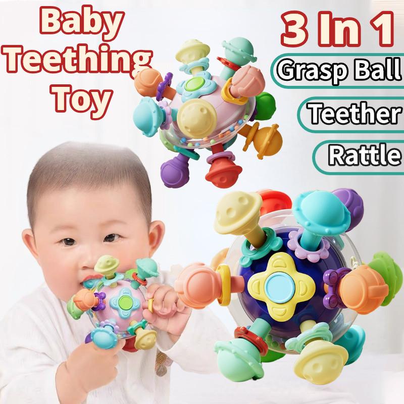 Manhattan Ball Baby Teething Toys Silicone Rattle Teether Grasp ...