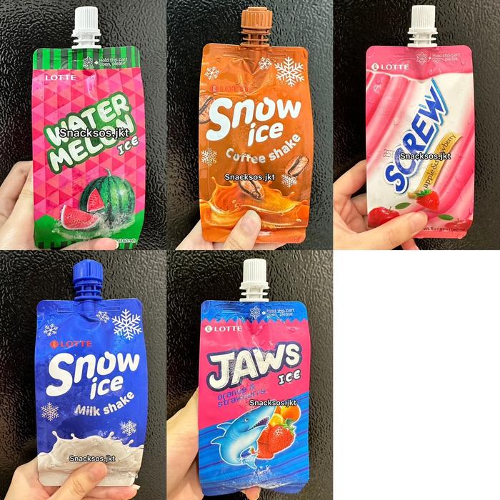 Jual LOTTE JAWS ICE ORANGE STRAWBERRY / LOTTE SCREW APPLE STRAWBERRY ...
