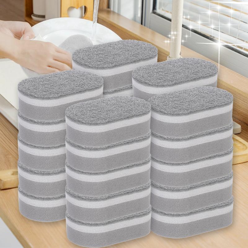 5Pcs Practical Double-Sided Cleaning Sponges Thickened Absorption ...