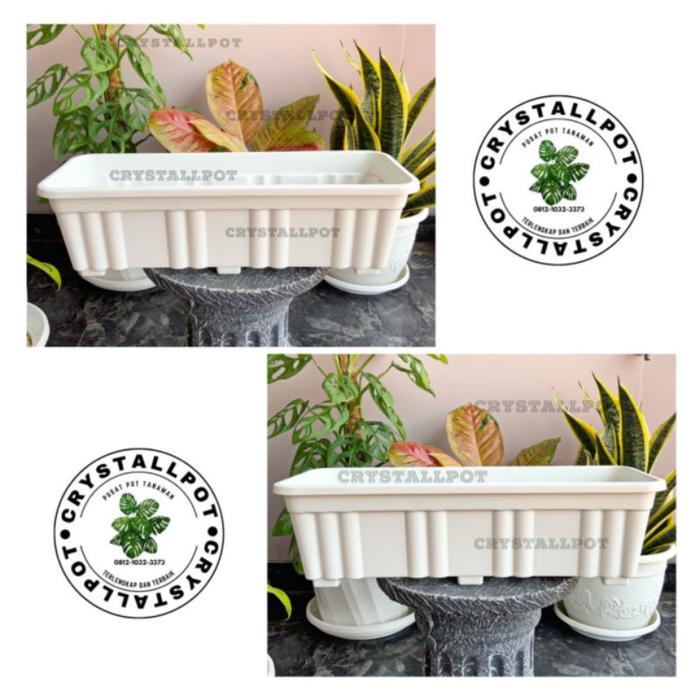 Jual POT bunga tanaman panjang ruplas alpen 50 putih - POT ALPEN 50 ...