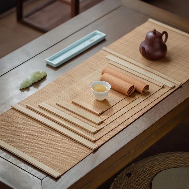 Natural Bamboo Table Mats Tea Restaurant Insulated Table Flags - TikTok ...