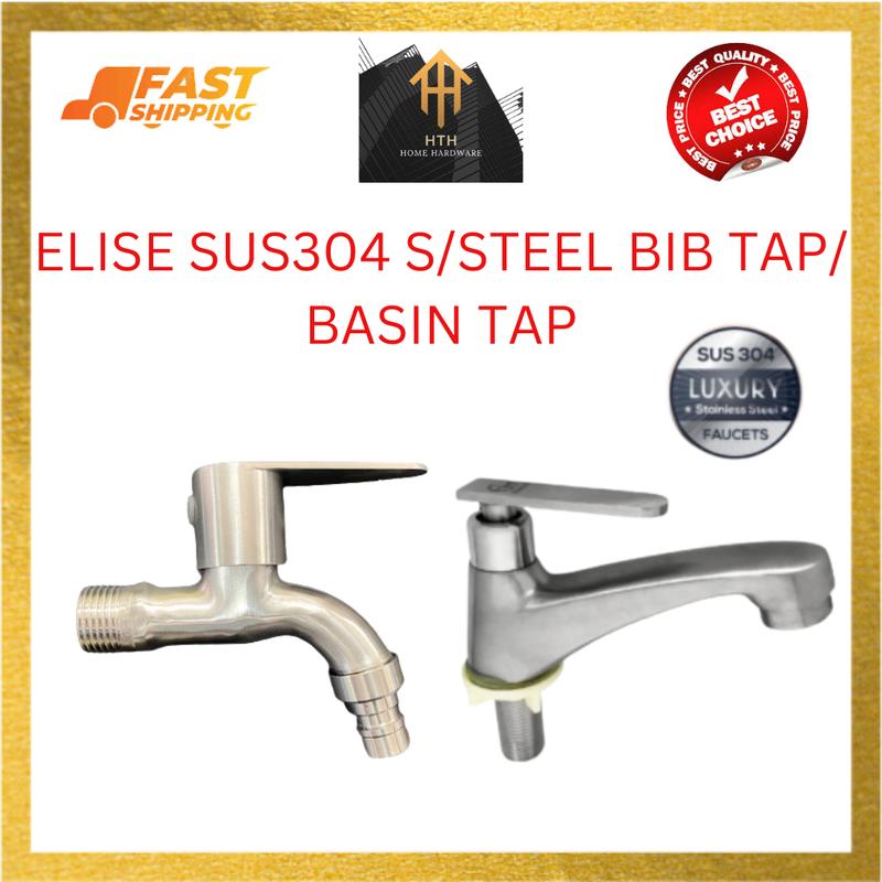 ELISE SUS304 STAINLESS STEEL WALL BIB TAP & BASIN TAP - TikTok Shop ...