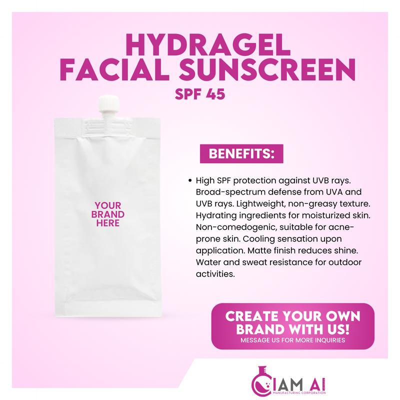 Hydragel Facial Sunscreen SPF 45 20g Skincare Uv Skin Repair - TikTok ...