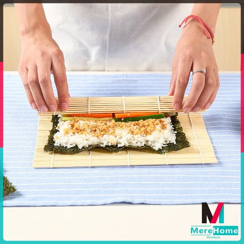LSP Sushi Rice Rolling Roller Bamboo DIY Maker Sushi Mat Cooking Tools ...